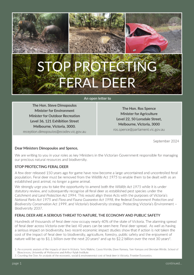 Joint letter calls on Victorian Government to stop protecting feral ...