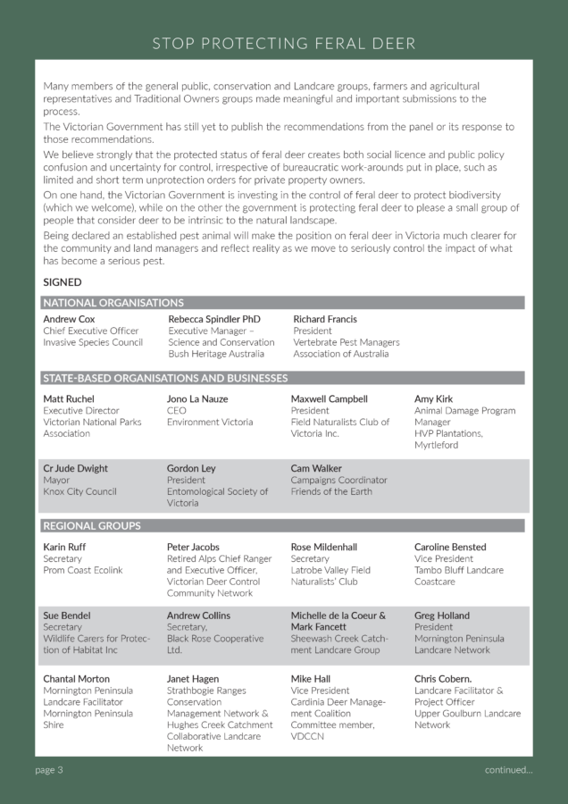 Joint letter calls on Victorian Government to stop protecting feral ...